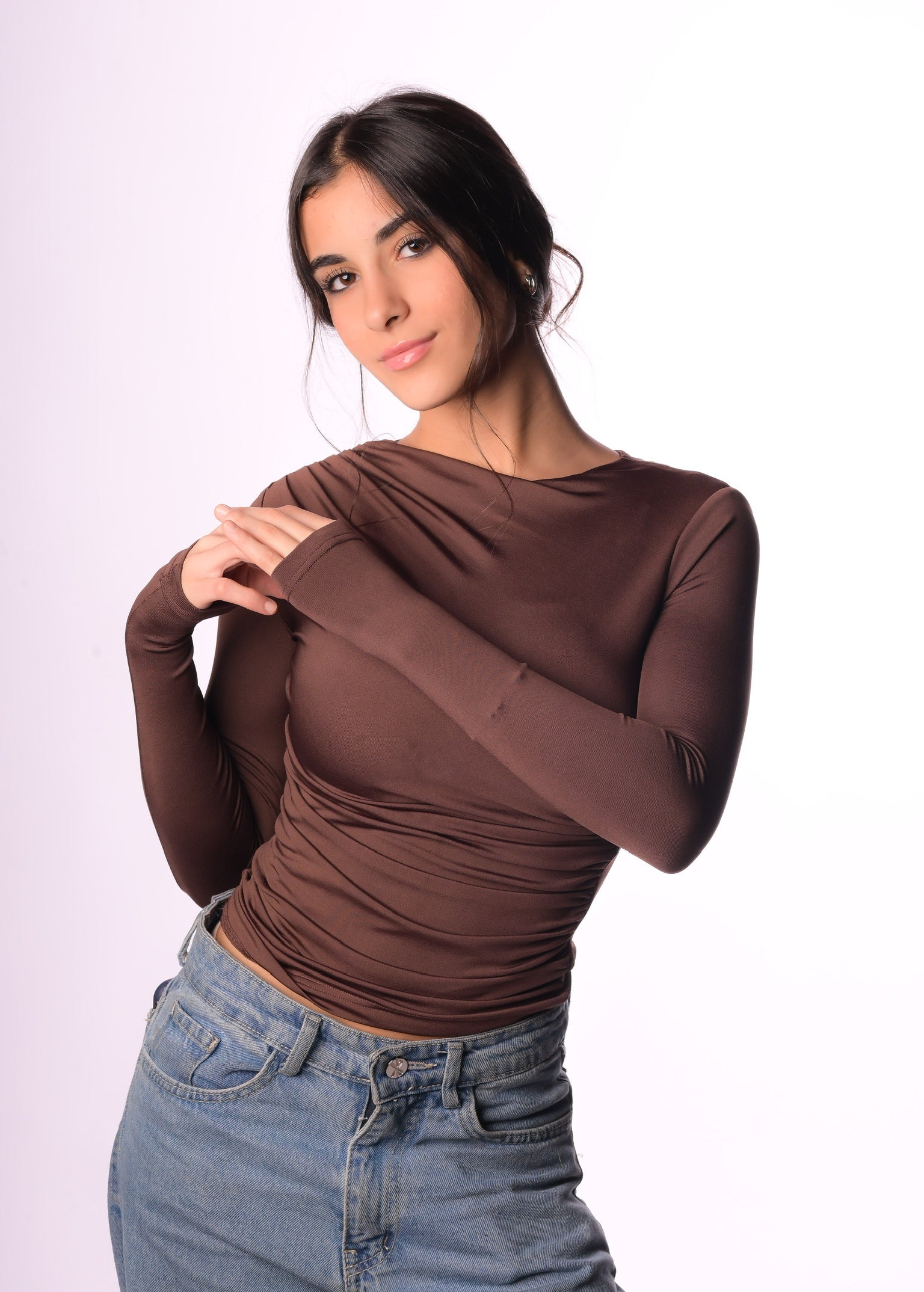Draped Long Sleeve Top – Thread